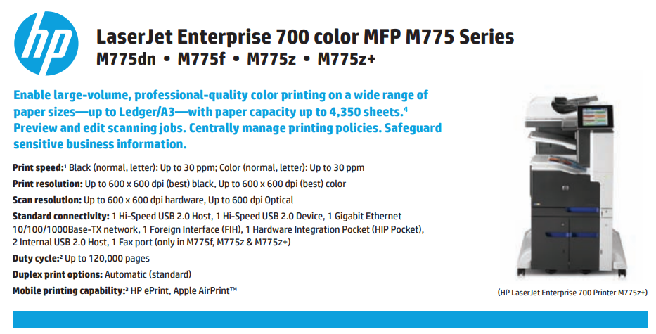 Các Mã Mực Dùng Cho Máy In HP Laserjet Enterprise 700 Color MFP M775 ...