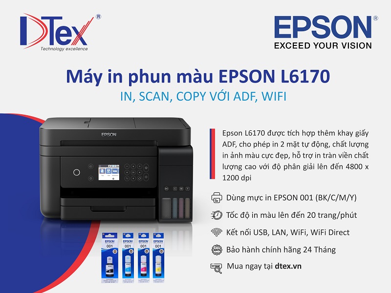 Đại Lý Phân Phối Máy In Phun Màu Đa Năng Epson L6170 Tại Tỉnh Điện Biên ...
